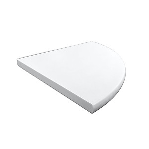 Threshold.Shop 18 Inch Super White Engineered Marble Corner Shower Seat Bathroom Caddy, Wall Mounted Shower Shelf, Classic Flatback Design