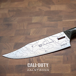 Dalstrong Chef Knife - 8 inch - Call of Duty Edition - Exclusive Collector Set - High-Carbon 9CR18MOV Steel - G10 Digital Camo Handle - Ultra-Thin Zero Friction Blade - Chef's Knife - Leather Sheath
