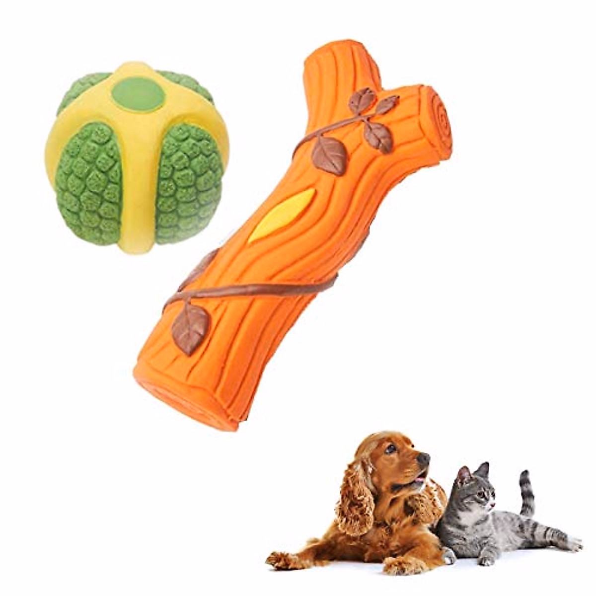 Kiki N Pooch Small Squeaky Rugby Ball Dog Toy Football Puppy Toy for Dogs & Puppies (Combo of 2)