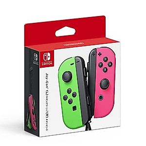Nintendo Switch - Joy-Con (L/R)-Neon Green/Neon Pink Splatoon 2 (Japan Import) (Renewed)