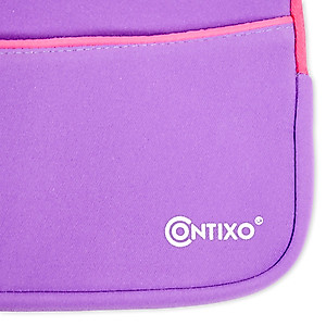 Contixo 10" Protective Sleeve Bag - Compatible with K102 & K103 Kids Tablets, Shockproof & Water-Resistant Carrying Case (Purple)