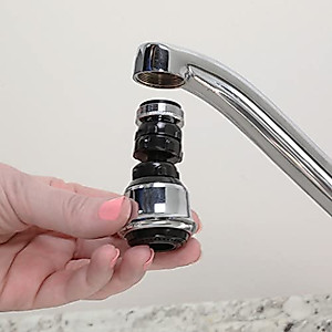 DANCO 10500 Dual Threaded Water Saving Faucet Aerator, 15/16-27 Male X 55/64-27 Female, 1.5 gpm