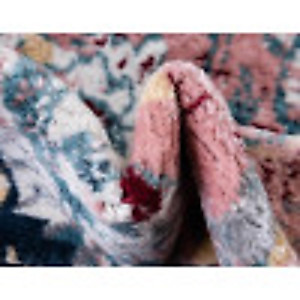 Unique Loom Sumter Collection Area Rug - Aiken (5' x 8' Rectangle, Pink/ Blue)