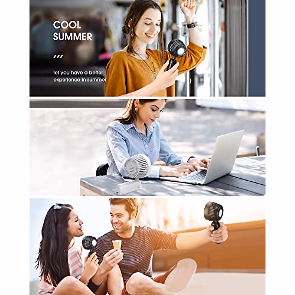 Mini Handheld Fan,New Semiconductor Refrigeration Hand Fan for Fast Cooling ,USB Rechargeable Fan Personal, Battery Operated 3 Speed Small Fan,Mini Size perfect for Kids,Home,Outdoor,Office,Travel