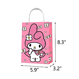 Minamihong Party Favor Bags 16PCS for Rabbit Gift Bags Goodie Bags Rabbit Treat Candy Bags for Rabbit Themed Birthday Party Supplies Decorations