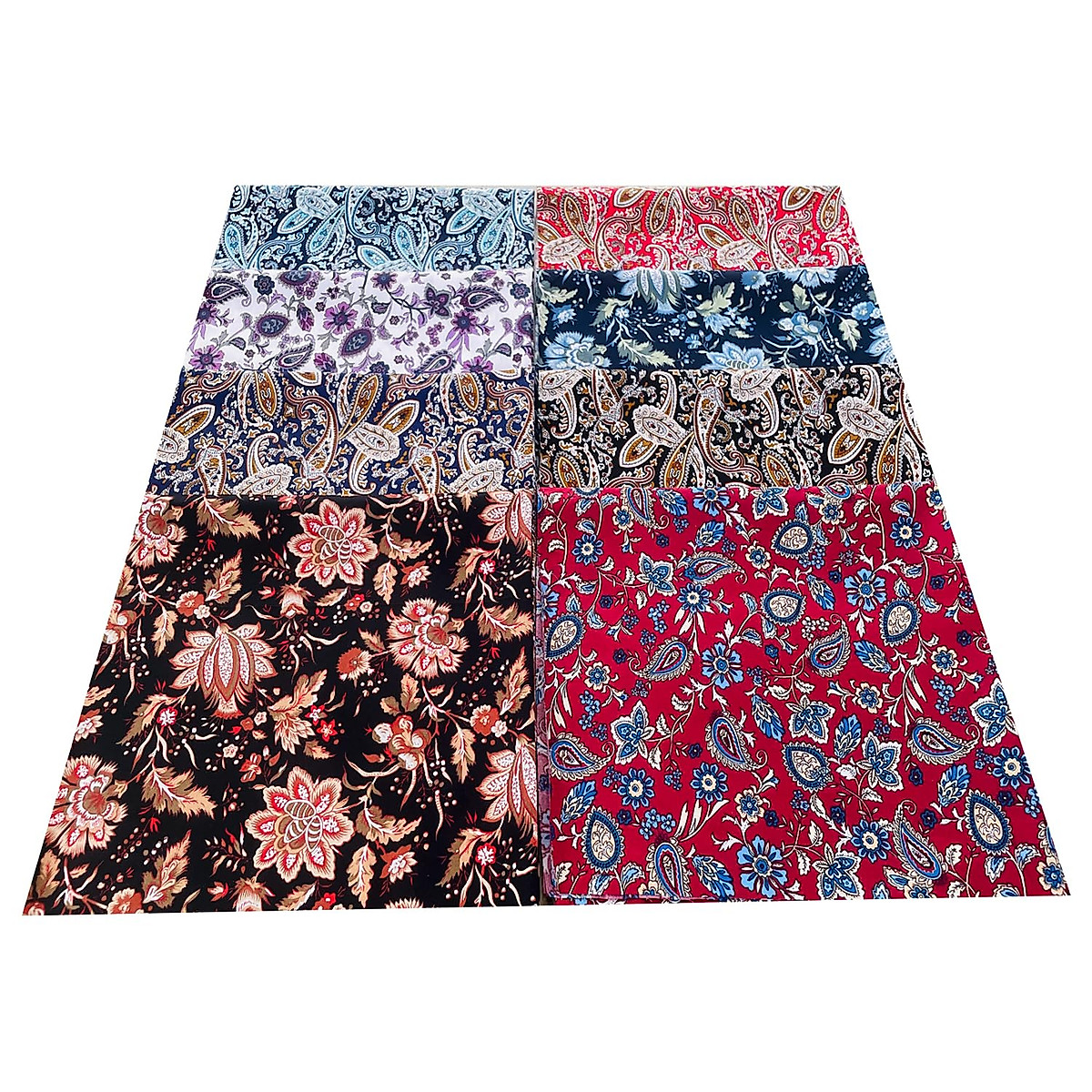 18" x 22" Fat Quarters Fabric Bundles 100% Cotton Quilting Fabric Bundles for Quilt, Sewing Project, Patchwork Precut Quilt Squares