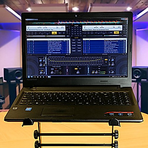 RockJam Portable DJ Laptop Stand With Adjustable Height, Anti-Slip Design, Works for Laptops, Controllers and CD players