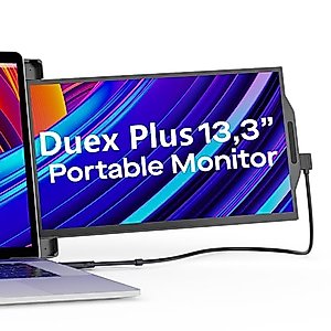 Mobile Pixels Trio Max Portable Monitor for Laptops 14" Full HD IPS USB A Type-C, 2 in 1 Laptop Monitor Extender, Compatible with Windows, MacBook and Android, Duo Screen for Gaming, Travel