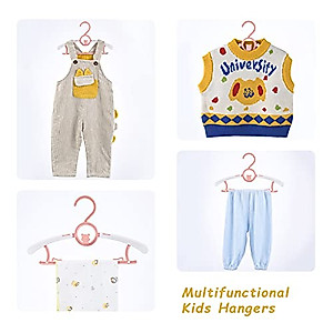 40 Pack Baby Hangers for Closet Plastic Kids Hangers Clothes Space Saving Hangers Non Slip Extendable Baby Hangers for Nursery Toddler Heavy Duty Clothing Hangers Bulk, Mixed Color