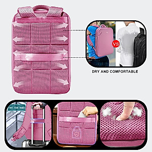 ZINZ Slim Laptop Backpack 15 15.6 16 Inch with Variable Capacity and USB Port, Anti-Theft Business Backpack Water-Resistant Travel Backpack Daypack, One-pices Shell Never Deformation,P01K01