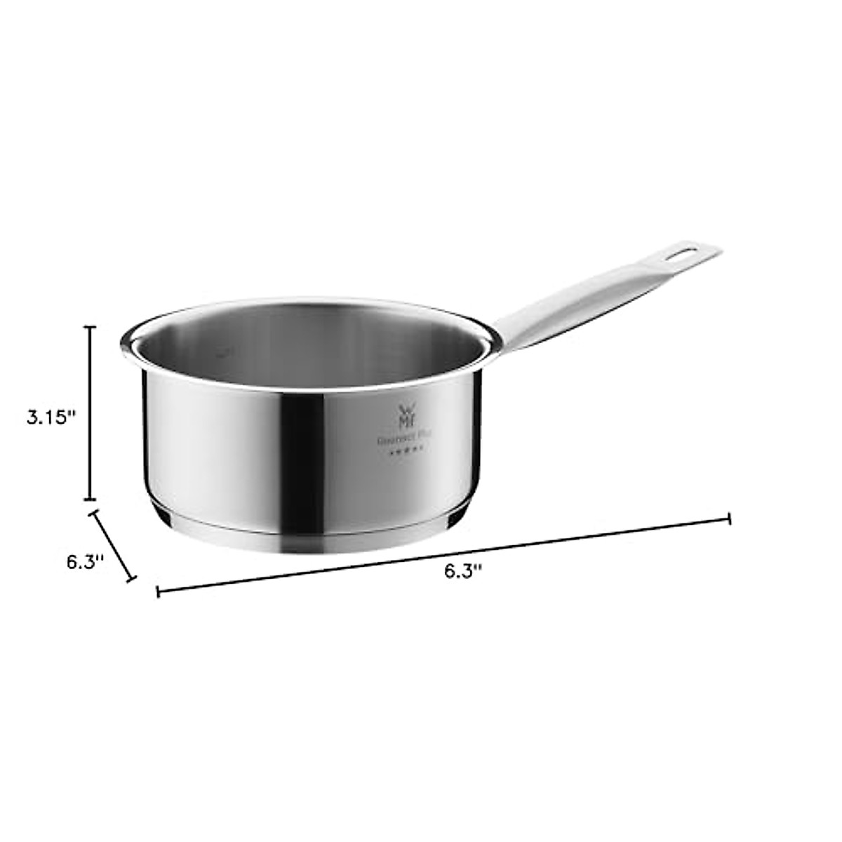 WMF Sauce pan Ø 16 cm Approx. 1,4l Gourmet Plus Inside Scaling Vapor Hole Made in Germany Metal lid Cromargan Stainless Steel Suitable for All Stove Tops Including Induction Dishwasher-Safe