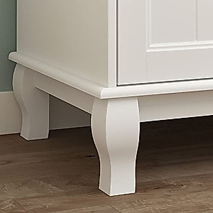 DiDuGo Modern Bedroom Armoire 4 Door Wardrobe, Armoire Wardrobe Closet with Drawers & Shelves and Doors, Hanging Rod, Armoire Closet for Bedroom White (63”W x 18.9”D x 71.3”H)