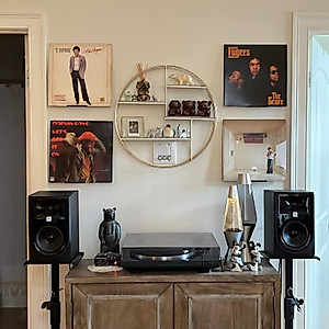 WANLIAN Vinyl Record Shelf Wall Mount 6 Pack,Clear Acrylic Album Record Holder Display Shelf,Display Your Daily Listening in Style