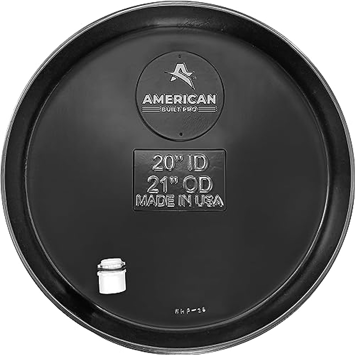 American Built Pro Water Heater Drain Pan Undrilled Anti Flood Pan Comes with 1" Drain Adapter Fitting 20" Round Black Drain Pan Made for Electric Water Heater Protects Floor from Water Damages