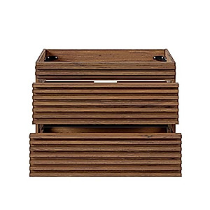 Modway Render 30" Wall-Mount Bathroom Vanity in Walnut - Sink Basin Not Included