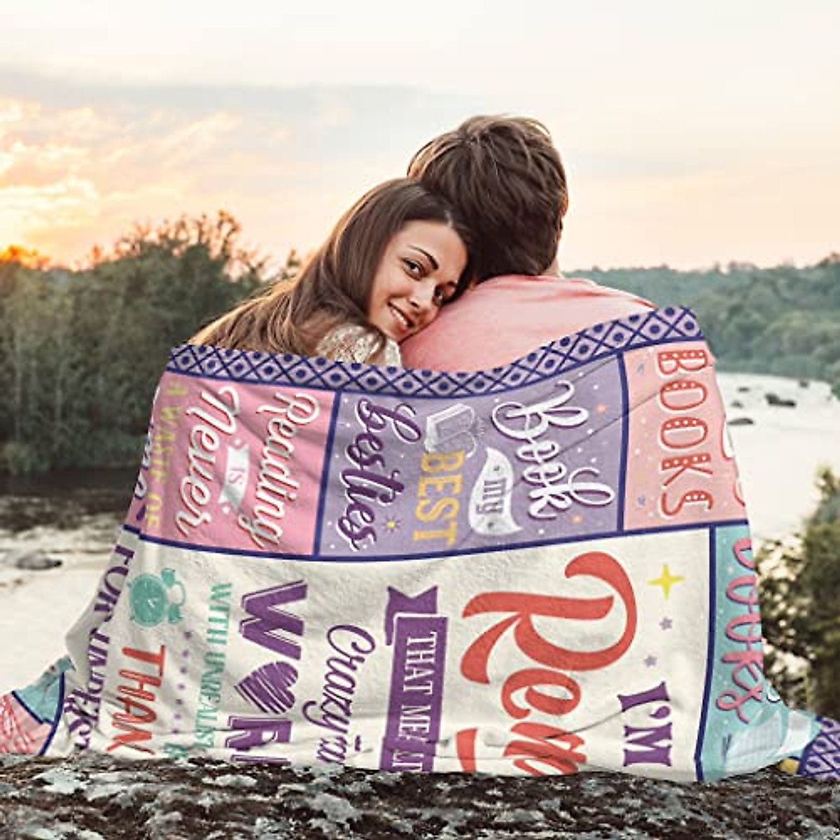 Book Lovers Gifts for Women Gifts for Book Lovers Book Accessories for Reading Lovers Gifts for Readers Gifts for People Who Like to Read Bookish Gifts for Mothers Day Throw Blanket 60x50 Inch