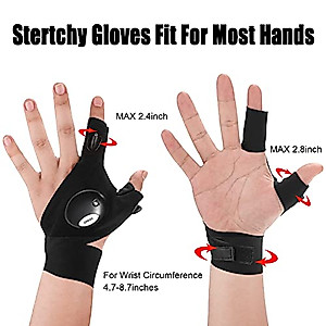 KUCHEY LED Flashlight Gloves Gadgets for Men Fathers Day Dad Birthday Gifts from Daughter Son as Fishing Camping Repairing Tools Stocking Stuffers Gifts for Him Christmas Boyfriend Husband Gift