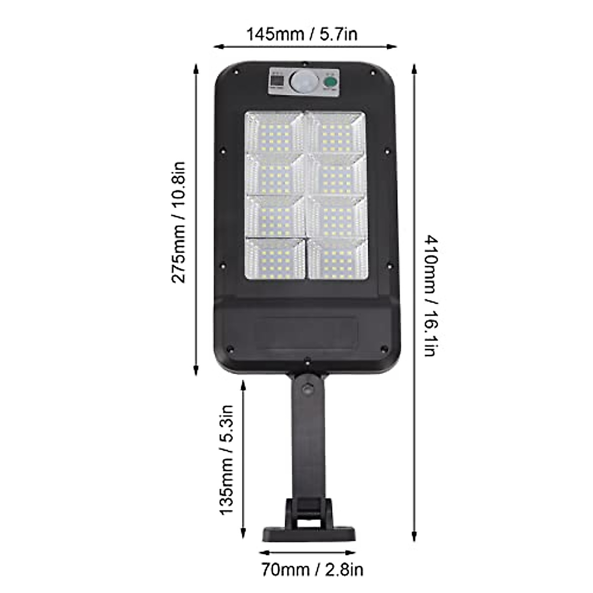 Solar Powered Street Lamp, Human Body Induction Wall Lights, Outdoor Waterproof Remote Control LED Wall Light, Sensitive Motion Detection Function for Backyard Garden Garage