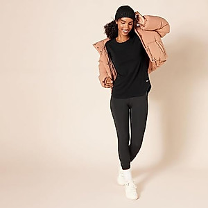 Amazon Essentials Women's Studio Relaxed-Fit Lightweight Crewneck T-Shirt (Available in Plus Size), Black, X-Large