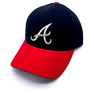 Atlanta Baseball MVP Classic Edition Hat Official Team Logo Adjustable Cap (Blue/Red)