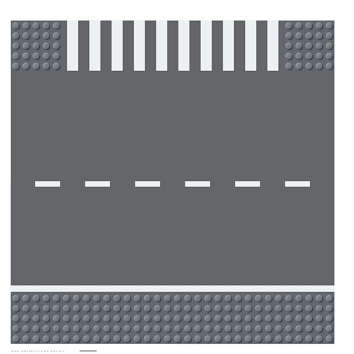 Custom Toys & Hobbies 8 Piece City Building Block Road Base Plates- Straight Crossroads Curve T-Junction Plate-10x10 Inches- Christmas Birthday Compatible with All Major Brands