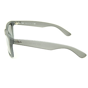 Ray Ban Justin RB4165 852/88 Gray Faded Rubber/Gray Gradient Mirror 51mm Sunglasses