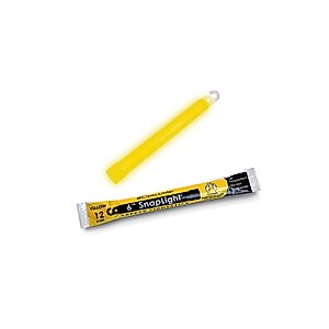 Cyalume Yellow Emergency Glow Sticks - Premium 6” SnapLight Survival Glow Sticks with 8 Hour Duration for Use as Emergency Flares and Hiking Safety Gear (Bulk Pack of 30 Safety Glow Sticks)