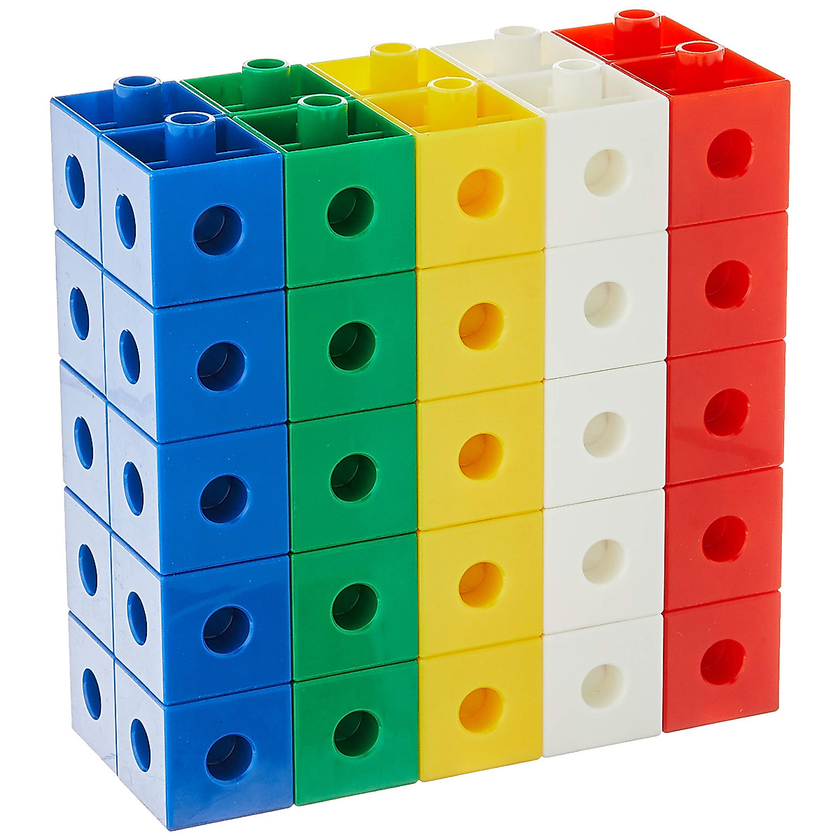 Didax Educational Resources 1-inch 1" Measurement Linking Cubes, 50 pcs, Multi