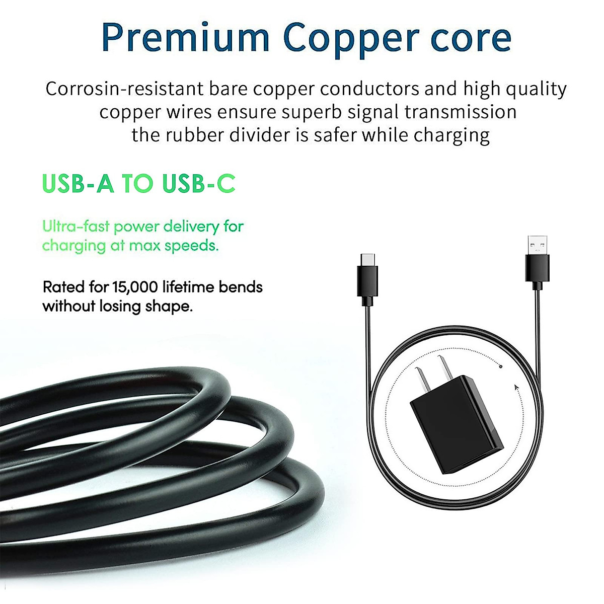 Bluetooth Speakers Charger USB C Fast Wall Charger Charging Cable Cord for Sony SRS-WS1 SRS-NS7 SRS-NB10 SRS-XB13 SRS-XB23 SRS-XB33 SRS-XB43 WI-C100 WH-1000XM5, Bose SoundLink Flex Speaker