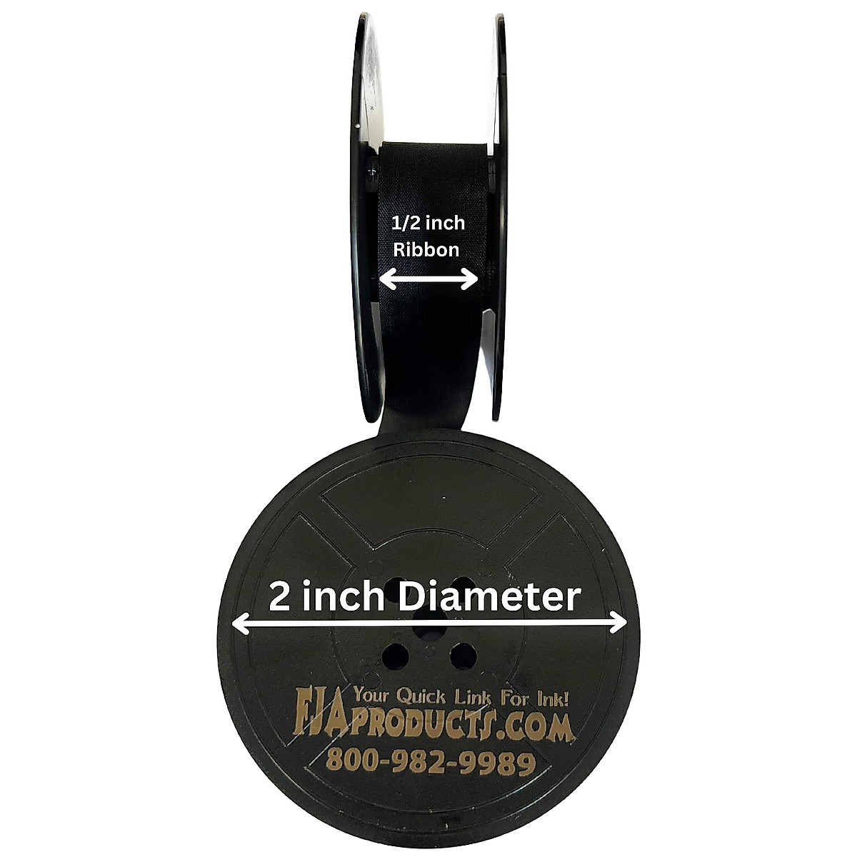 "Package of Two" Hermes 3000 Typewriter Ribbon, Compatible, Black, Twin Spool