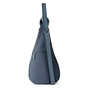 The Sak Geo Sling Backpack in Leather, Convertible Design, Maritime