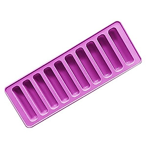 Easy Release Ice Cube Mold 10-Grids Cylinder Ice Cube Tray Flexible Silicone Ice Maker For Cocktails Teas Coffee Ice Cube Mold Silicone For Cocktails Fun Shapes Ice Maker Small Ice Cube Trays
