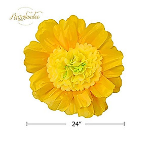 Nicrolandee 24'' 6 Pack/Set Large Tissue Paper Flowers Handcrafted Giant Paper Flowers for Wedding Backdrop Archway Decoration, Birthday, Mexican Fiesta Party, Outdoor Decorations