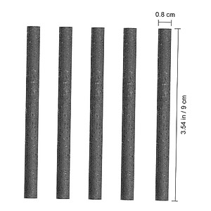 MUSISALY 10pcs Electrode Cylinder Tube Bar Electrode Tube Bar Carbon Rods Electrodes Carbon Fiber Rods Electric Graphite Crucible Carbon Fiber Tubes Rod Tube Carbon Tubes Arc Rod Black