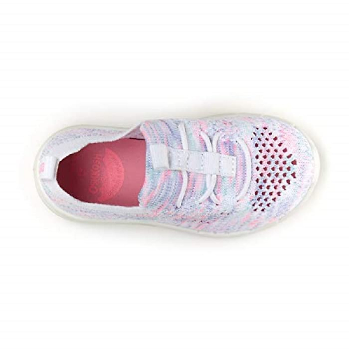 OshKosh B'Gosh Unisex-Child Tahoe Athletic Sneaker, White/Multi, 8 Toddler