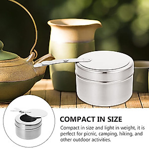 Cabilock 2pcs Stainless Steel Chafing Fuel Holder with Cover Chafer Canned Heat Fuel Box Buffet Warmer Warming Trays for Buffets Barbecue Parties Chafing Dish Buffet