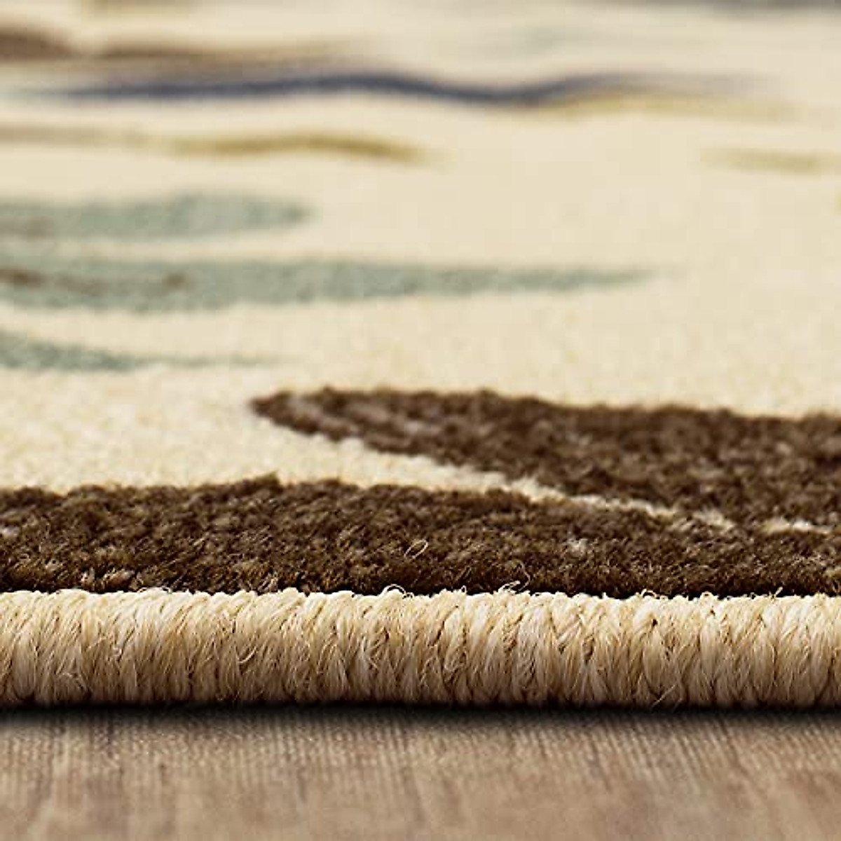 Mohawk Home Floral Nylon Area Rug, 5' x 8', Clarita Blue