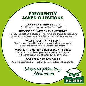 De-Bird Bundle Includes: Scare Tape - Reflective Tape and Heavy Duty Bird Netting to Keep Away Woodpecker, Pigeon, and Protect Plants & Fruit Trees