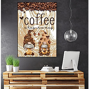 KINPLUB Gnome Diamond Painting Kits for Adults, Coffee Gnomes 5D Diamond Art Kits, DIY Full Round Drill Gem Art, Home Wall Decor 12 x 16 Inch