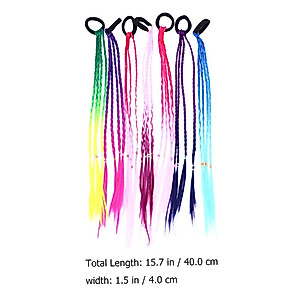PRETYZOOM 1 Set 6pcs Wig Kids Hair Accessories Hair Accessories for Women Hair Rope Girls Headbands Mermaid Headband Hair Braid Extension Scrunchies Hair Ring Fabric Colorful Child
