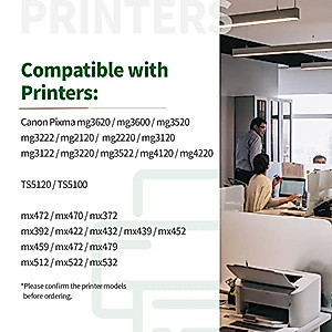 JINTUM Remanufactured Ink Cartridge Replacement for Canon 240XL 241XL Combo Pack for Pixma MG3620 MG3600 MG3520 TS5120 TS5100 MG3222 MX472 MX470 (1 Black, 1 Tri-Color)