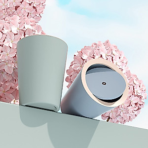 LZYMLG Trash Can with Swing Lid, Stylish&Durable Rubbish bin for Cupboard/Bathroom/Bedroom/Office/Camping, Indoor/Outdoor Use, 7.5L Green