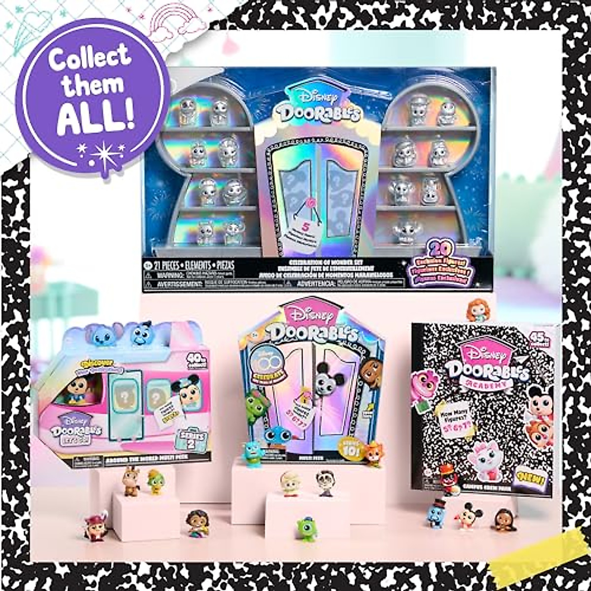 Disney Doorables Academy Campus Crew Series 1, Blind Bag Inspired Figures, Styles May Vary, Officially Licensed Kids Toys for Ages 5 Up by Just Play