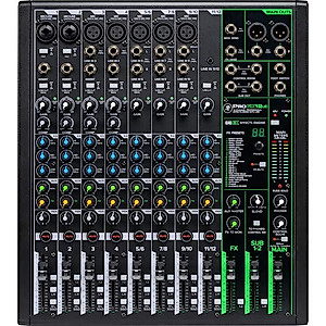 Mackie ProFX12v3 12-Channel Sound Reinforcement Mixer with Built-In FX, Gator Cases G-MIXERBAG-1515 Mixer Bag & Stereo Cable 10ft Bundle