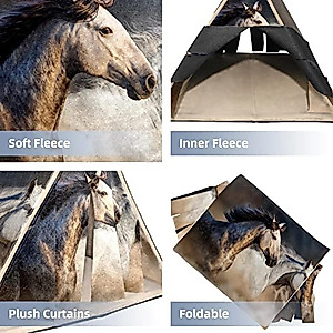 Y-DSIWX Guinea Pig Hideout House Bed, Cool Horse Running Rabbit Cave, Squirrel Chinchilla Hamster Hedgehog Nest Cage