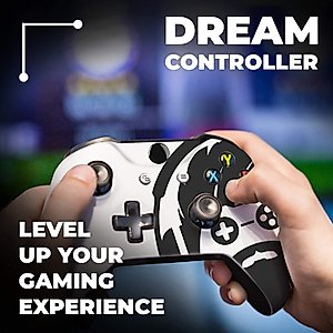 DreamController Fortnight Blue Custom X-box Controller Wireless compatible with X-box One/X-box Series X/S Proudly Customized in USA with Permanent HYDRO-DIP Printing (NOT JUST A SKIN)