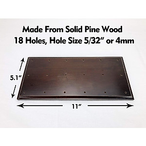 NANGOPOP Cake Pop Stand Display - 18 Hole Rustic Wood Lollipop Holder, Candy or Sucker Stand for Wedding, Baby Shower, Birthday Party - Fit 5/32" (4mm) Lollipop Sticks