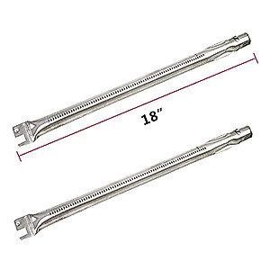 Plowo Stainless Steel Burner Replacement for Gas Select Ducane 3100, 3200, 3400, 4100, Affinity 3073101, Affinity 31421001 Grill Models, BBQ Heavy Duty Performance Pipe Burner Tube, 4-Pack, 18" x 1"