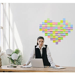 (8 Pack) Sticky Notes 3 x 3 in, Pastel Colorful Super Sticking Power Memo Post Stickies Square Sticky Notes for Office, Home, School, Meeting, 83 Sheets/pad