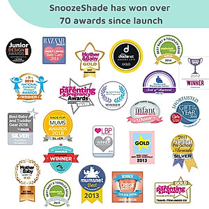 Double Stroller Sun Shade (6m+) | Universal Sun Cover for Twin Strollers | Helps Naps and Blocks 97.5% of The Sun's Rays (UPF40+) | SnoozeShade Twin Deluxe…